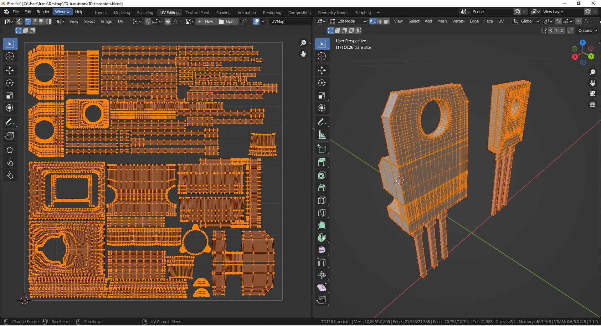 3D TO Transistors Model - TurboSquid 1925037