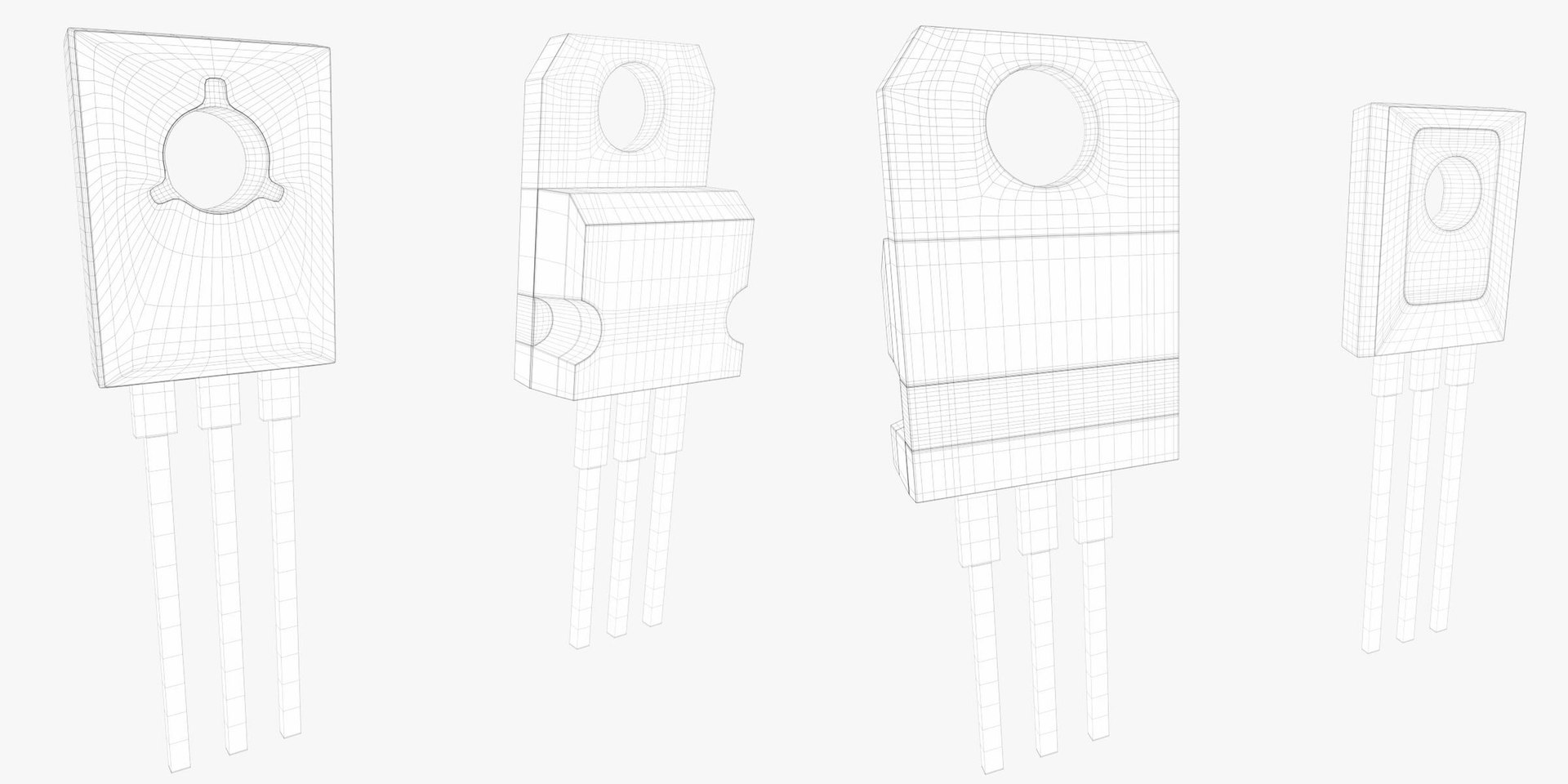3D TO Transistors Model - TurboSquid 1925037