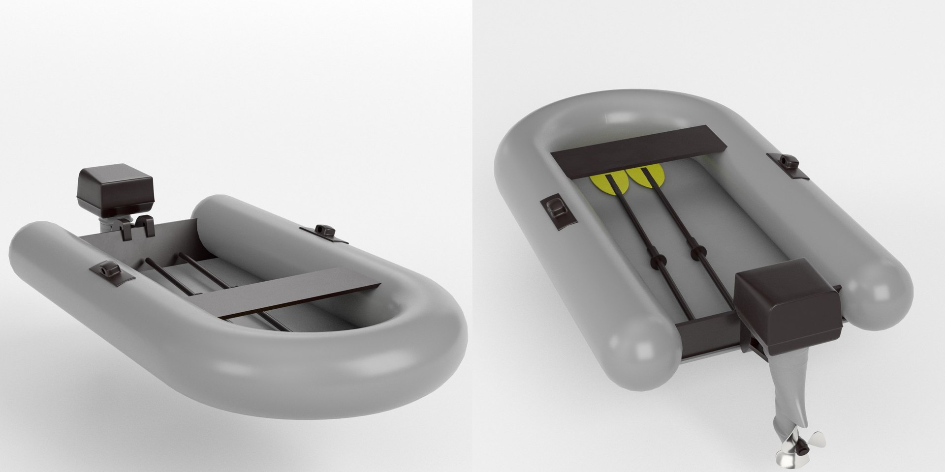 Inflatable Boat Base Mesh 3d Model