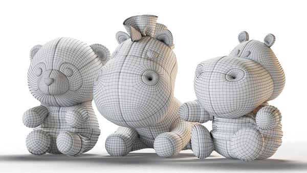 Soft toys set model - TurboSquid 1700231