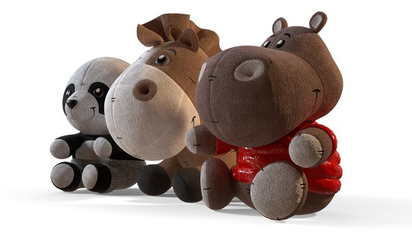 Soft toys set model - TurboSquid 1700231