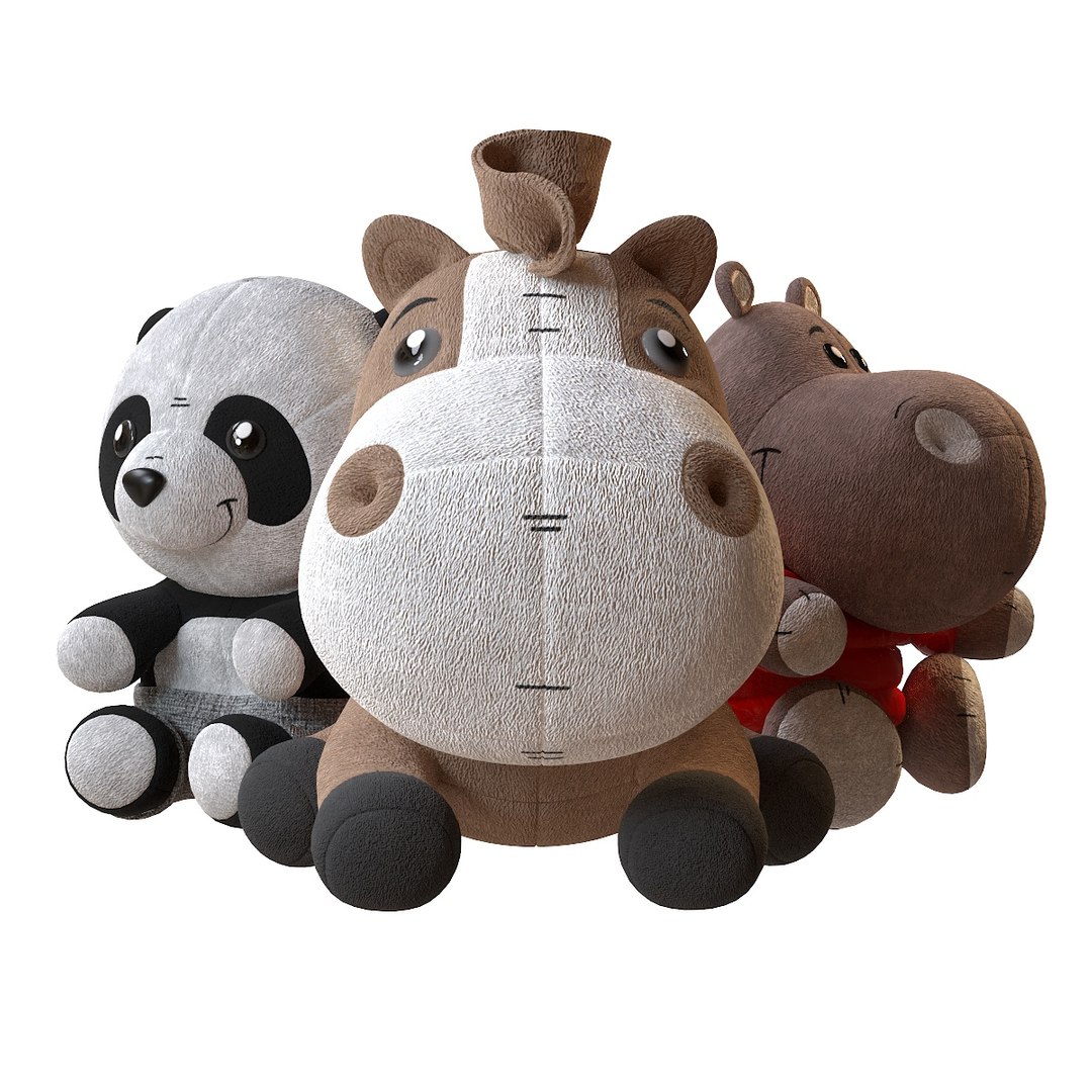 Soft Toys Set Model - TurboSquid 1700231