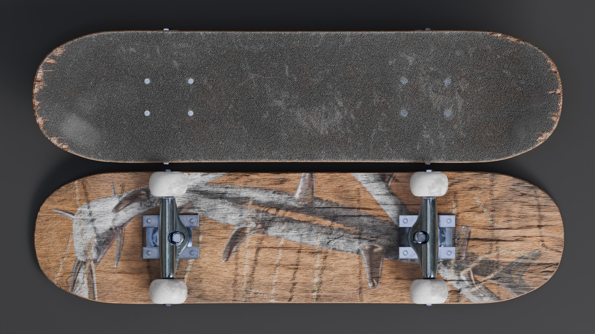 3D Model Rigged Skateboard - TurboSquid 2332510