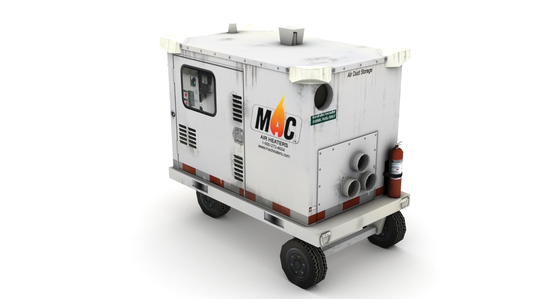 Mac 210hc Heater 3D Model - TurboSquid 1180308