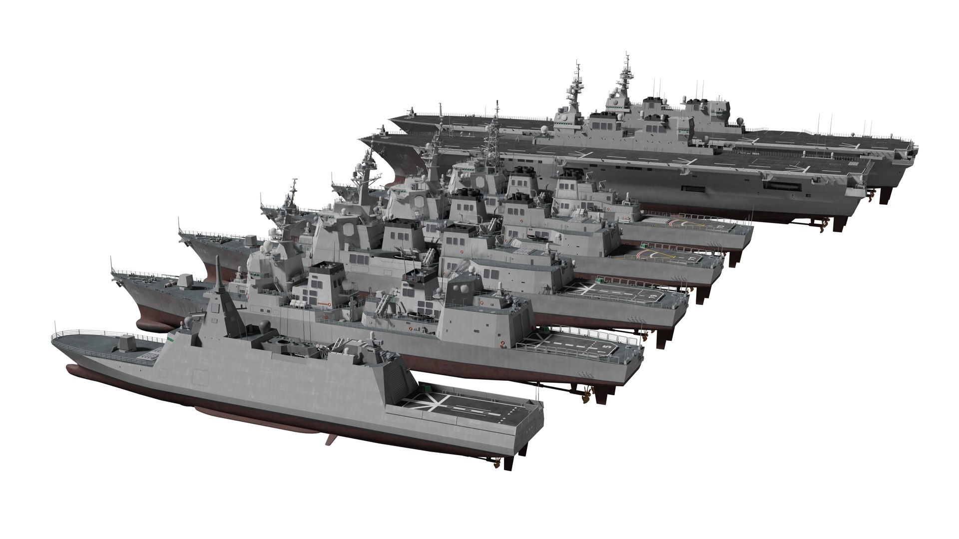 3D model JMSDF Surface Fleet collection - TurboSquid 2177722