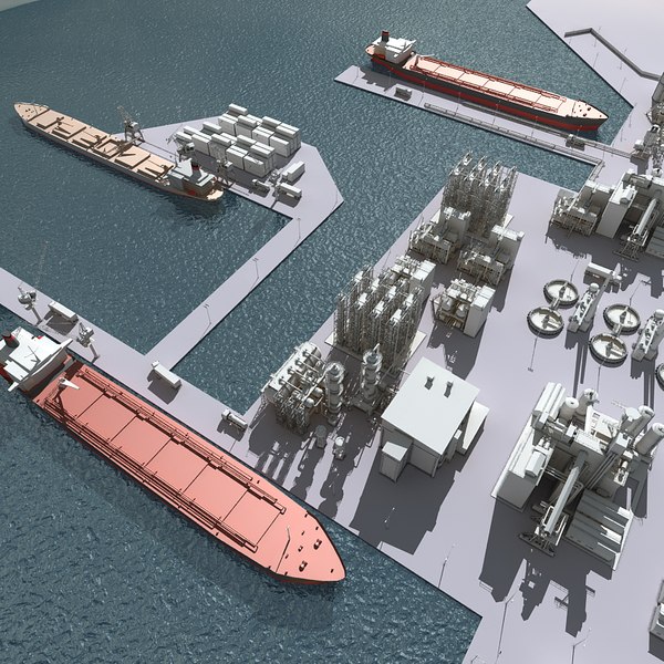 port harbour 3d model