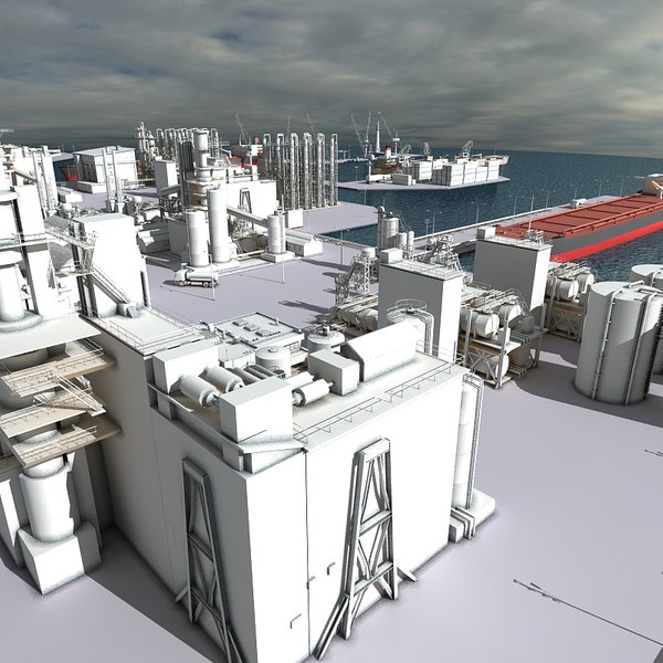 port harbour 3d model