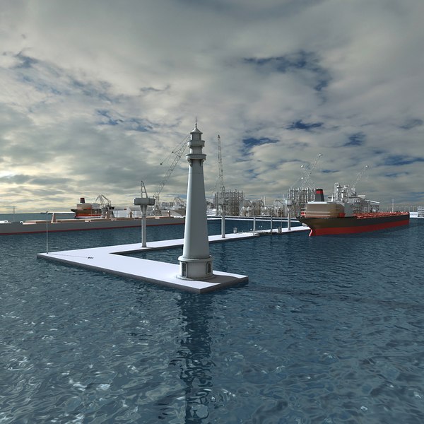 port harbour 3d model