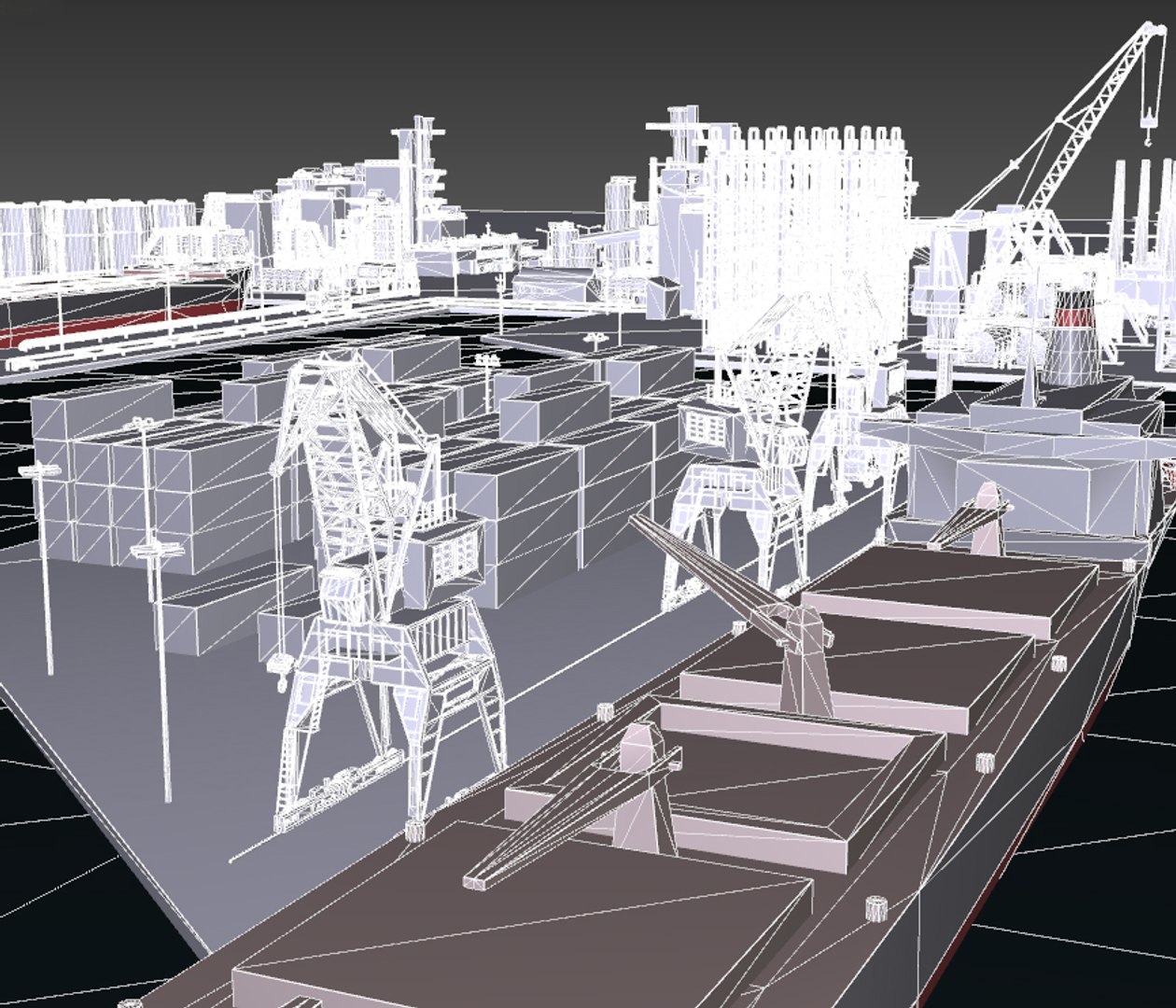 port harbour 3d model