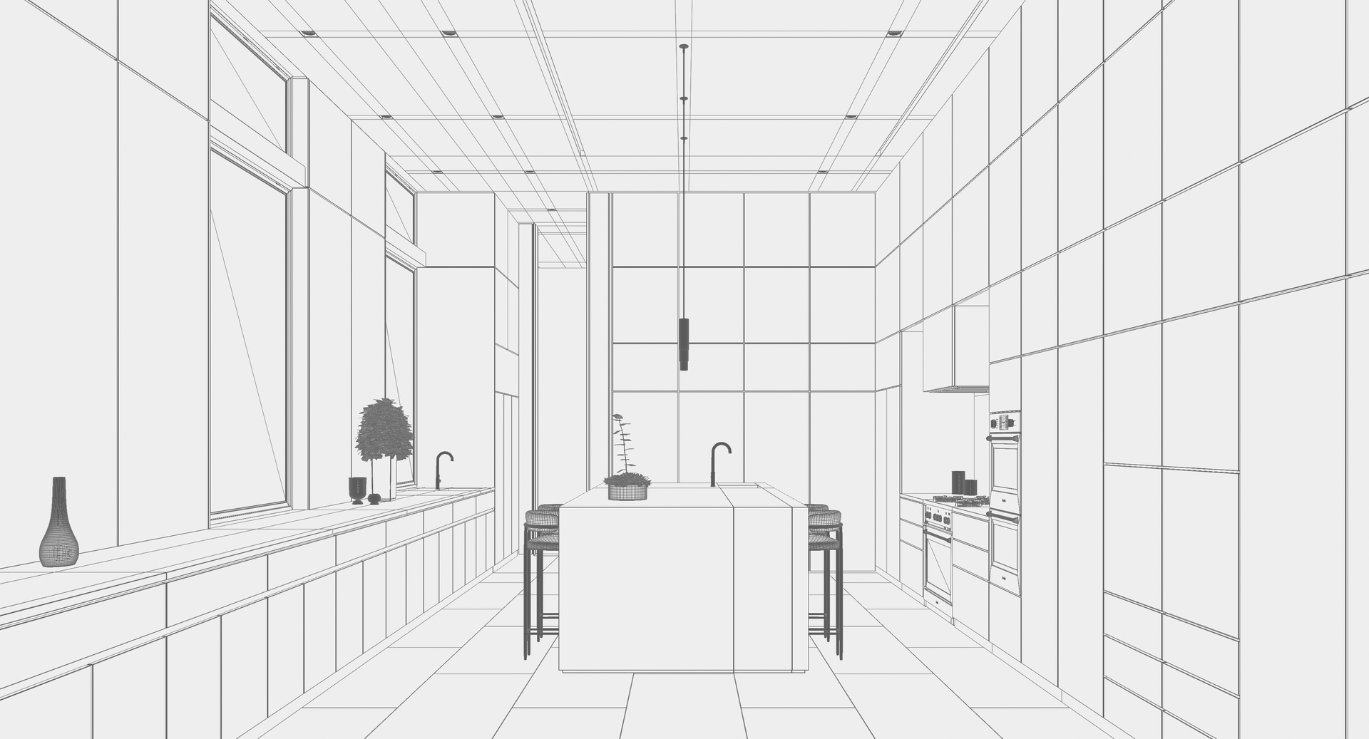 3D scene kitchen modern - TurboSquid 1675319