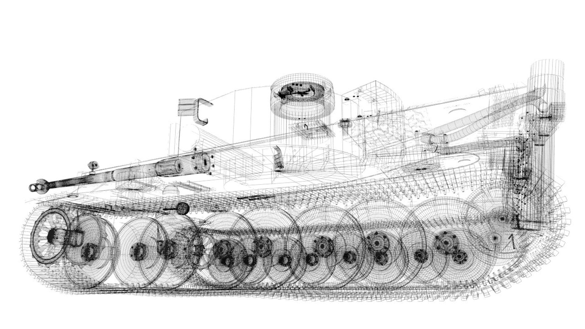 3d German Ww2 Tiger Tank Model