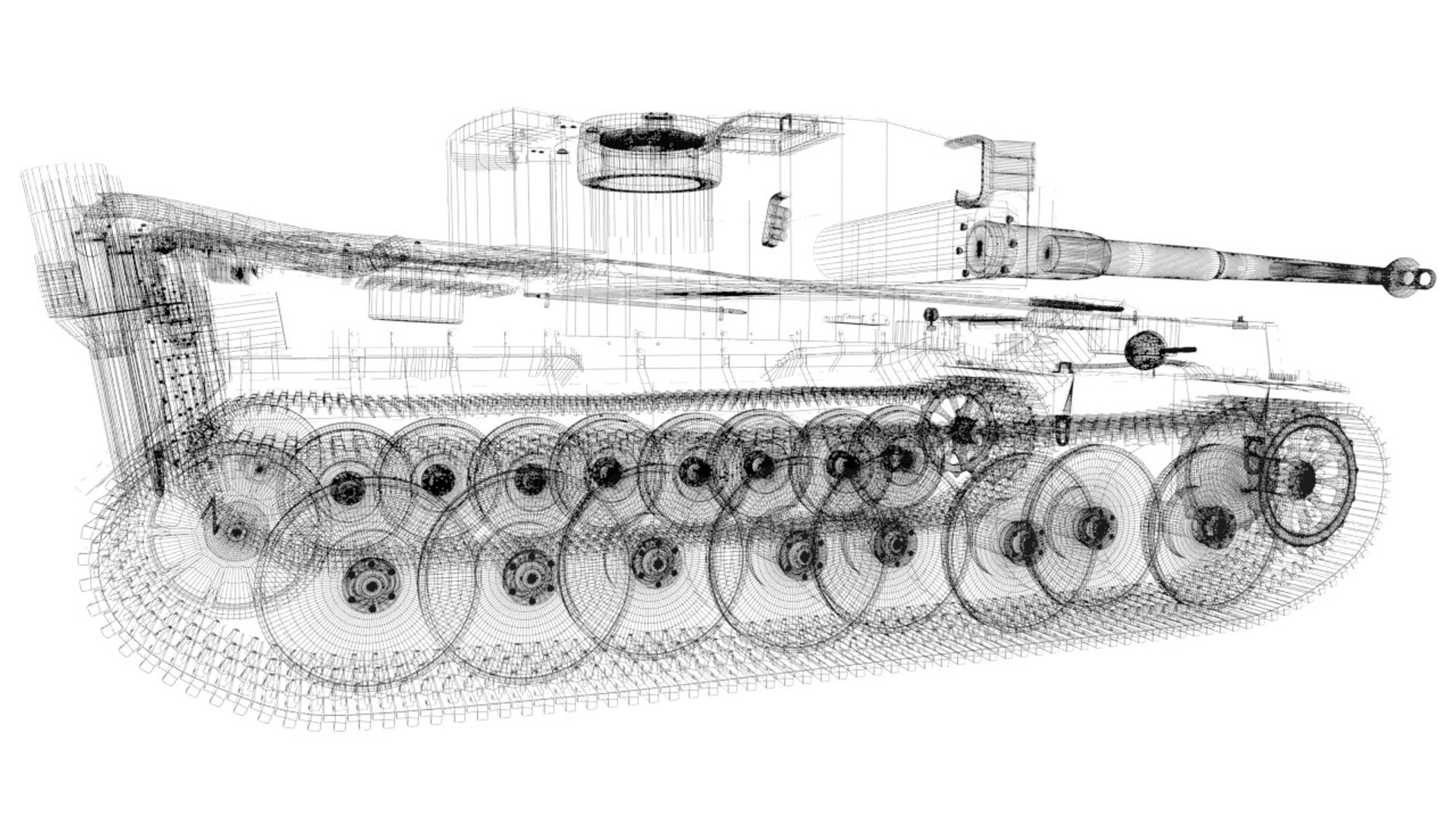 3d German Ww2 Tiger Tank Model