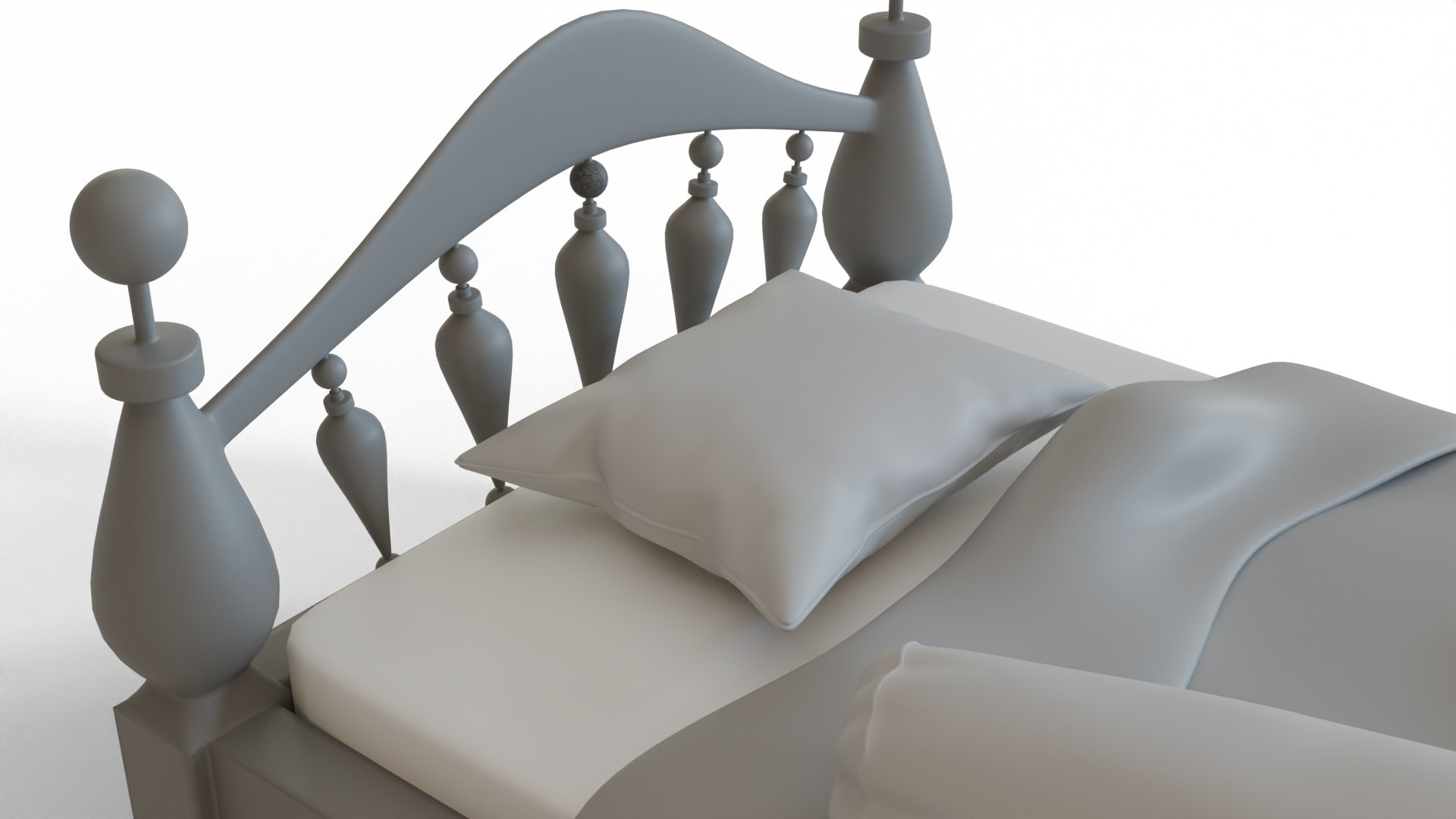 Cartoon Bed Model - TurboSquid 2306092