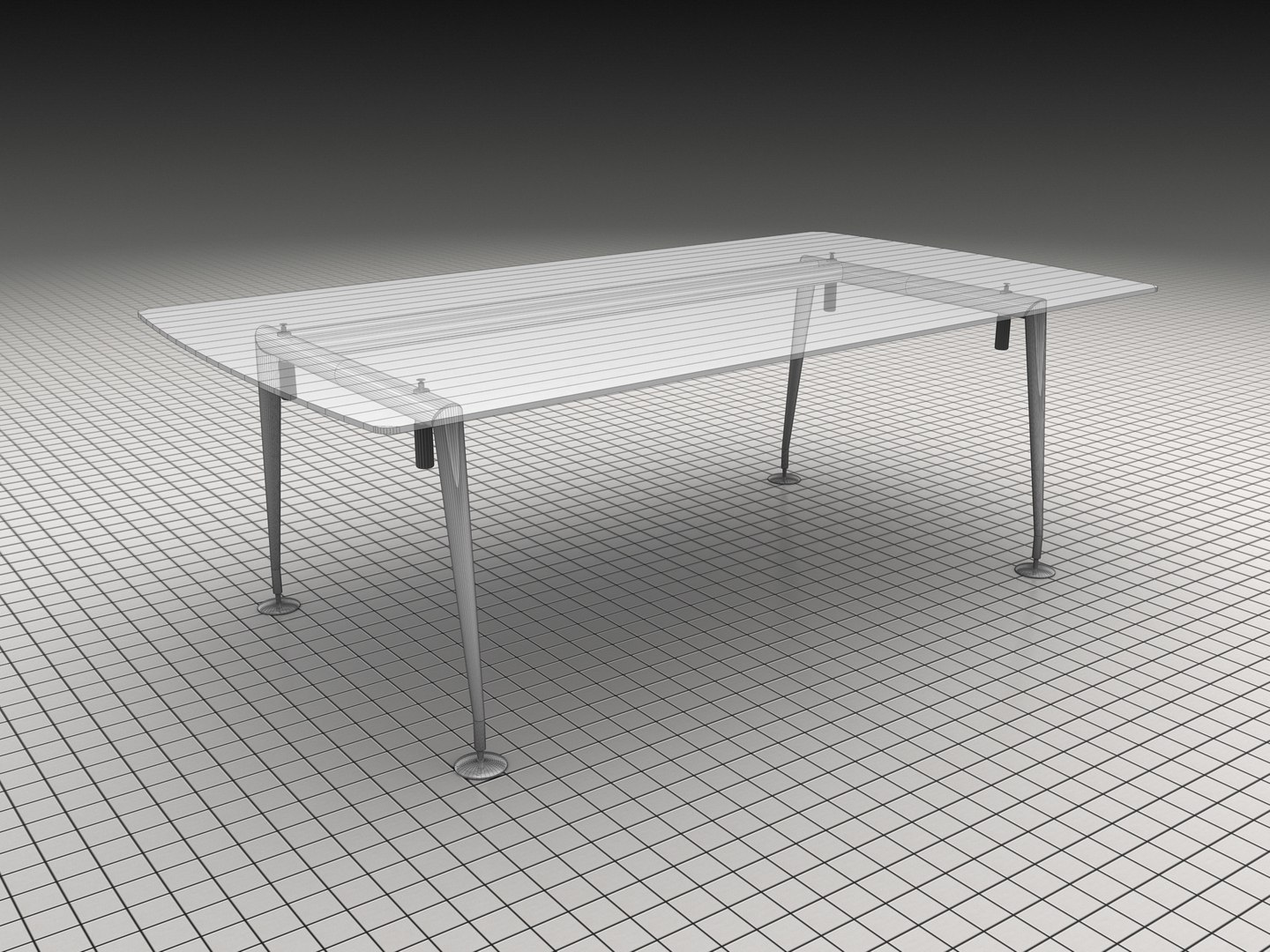 Glass Table Chrome Feet Ma