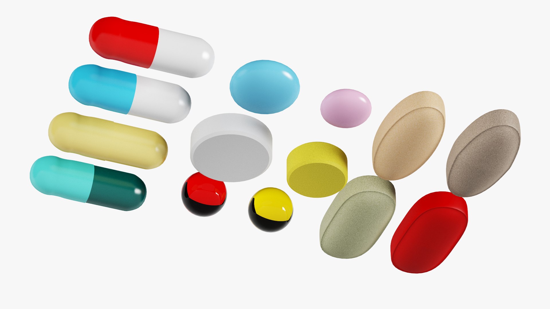 3D Pills - TurboSquid 1606117