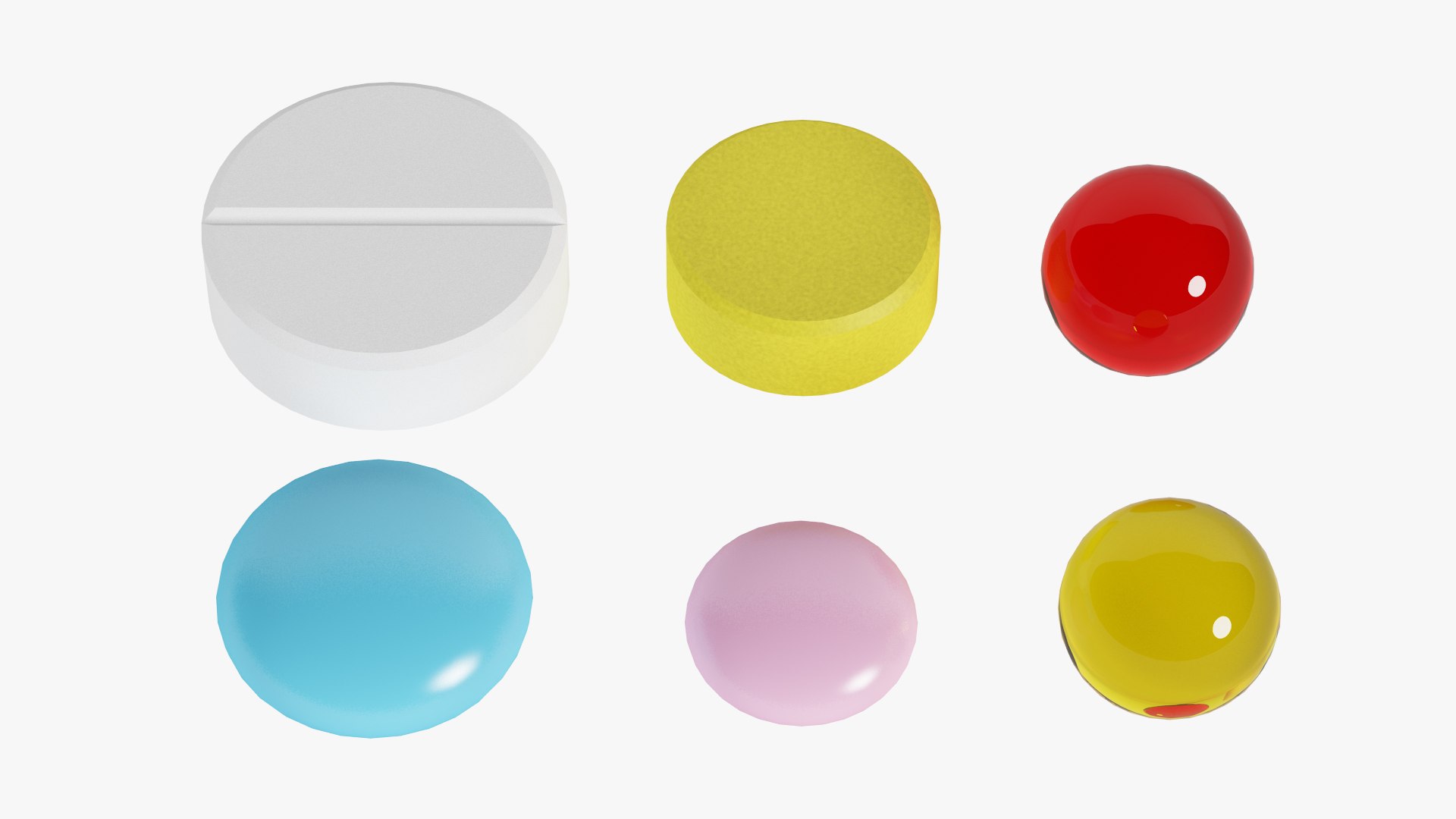 3D Pills - TurboSquid 1606117