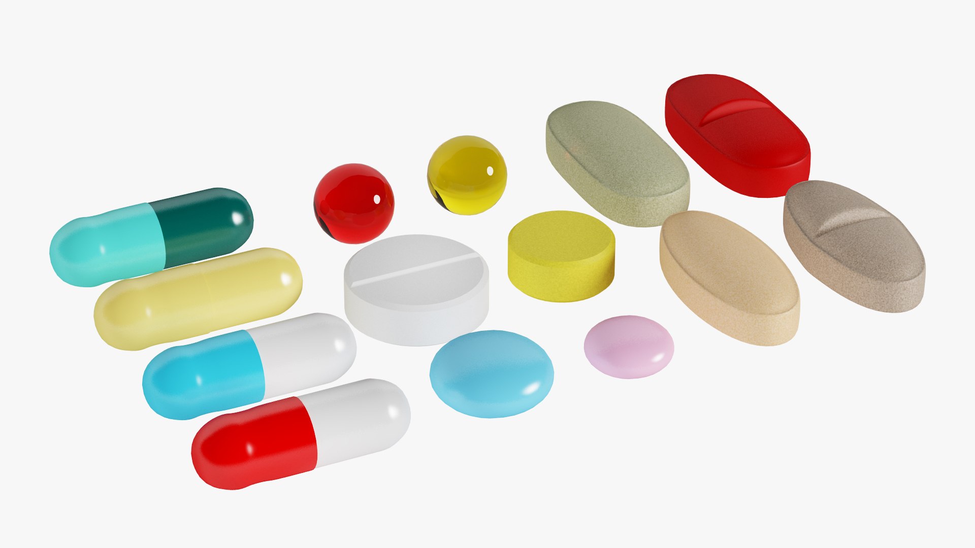 3D Pills - TurboSquid 1606117