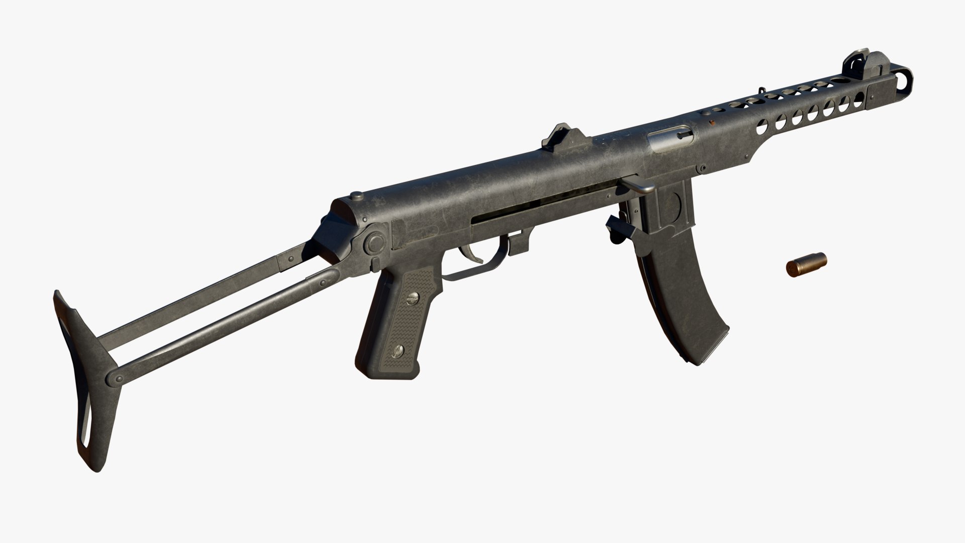 3D Model Submachine Gun PPS 43 - TurboSquid 1805445