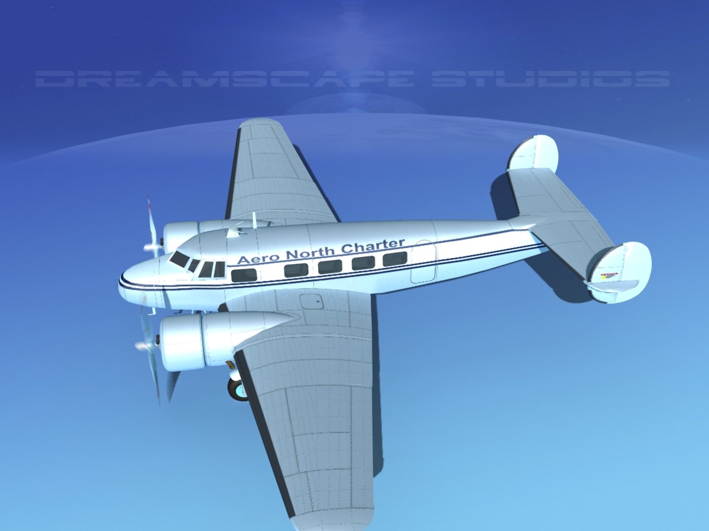 3d model propellers lockheed l10 electra