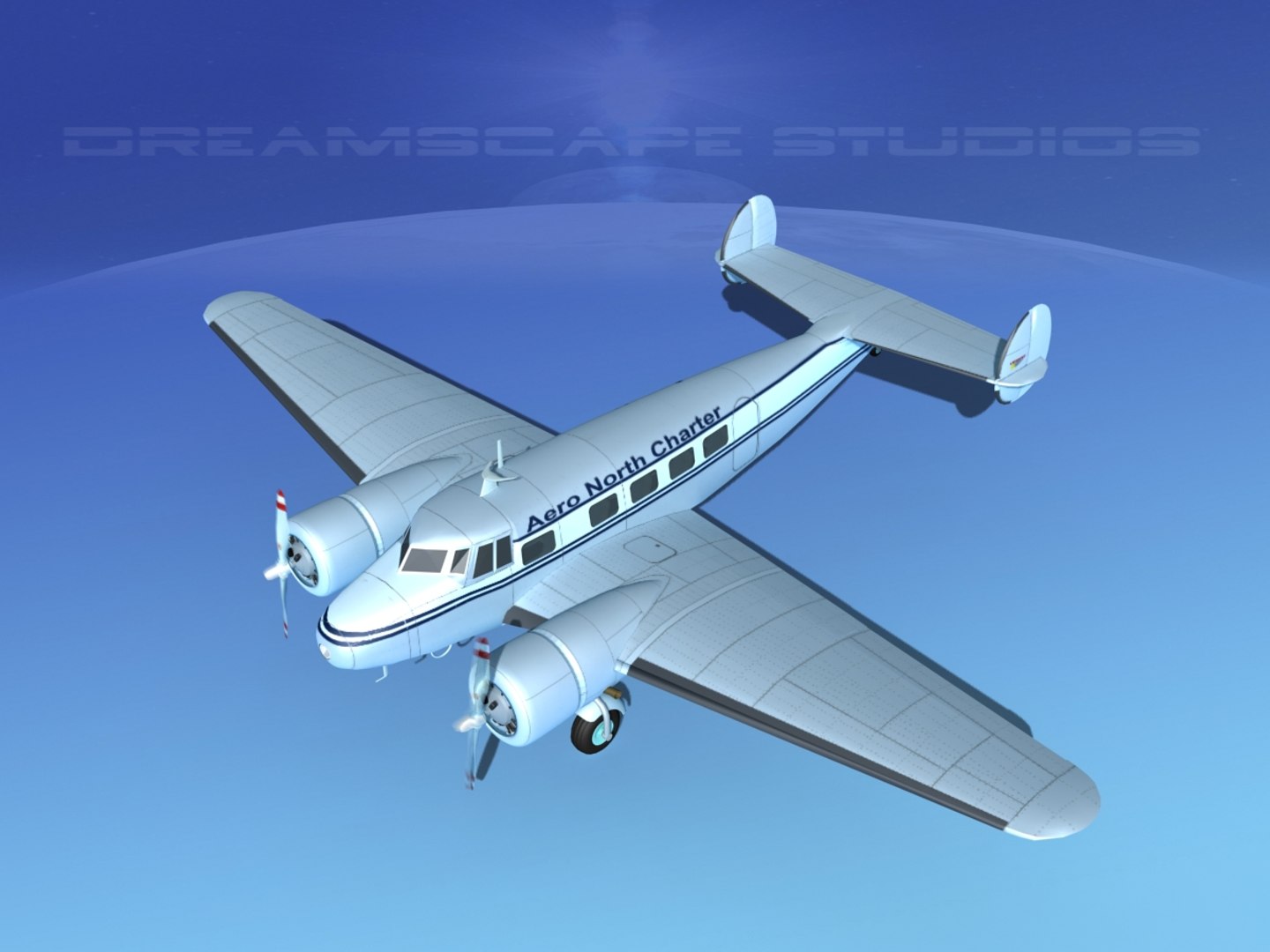 3d model propellers lockheed l10 electra