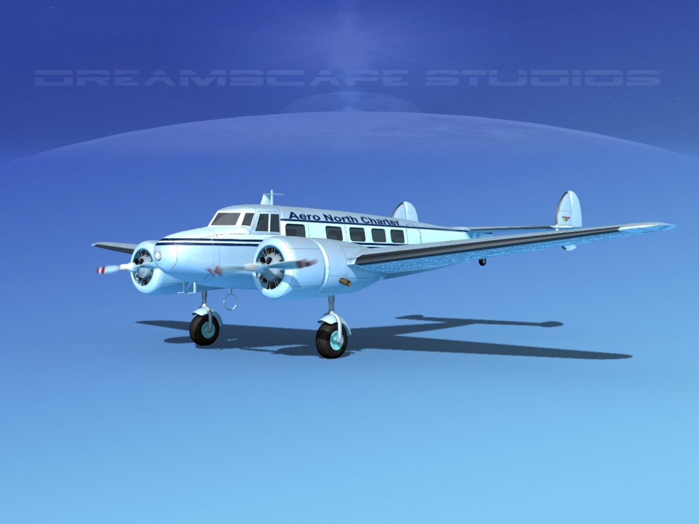 3d model propellers lockheed l10 electra