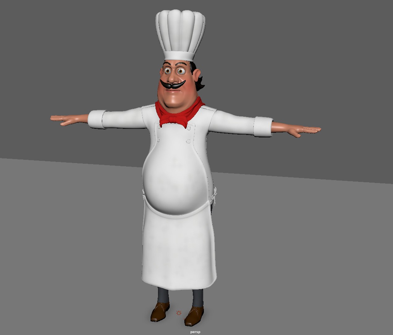 Cartoon chef character model - TurboSquid 1423089