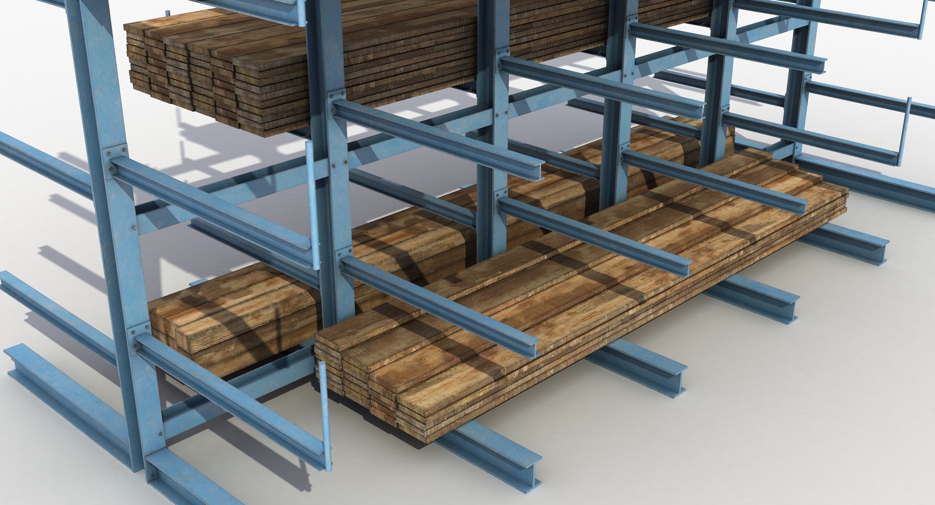 Steel Storage Rack Model - TurboSquid 1354067