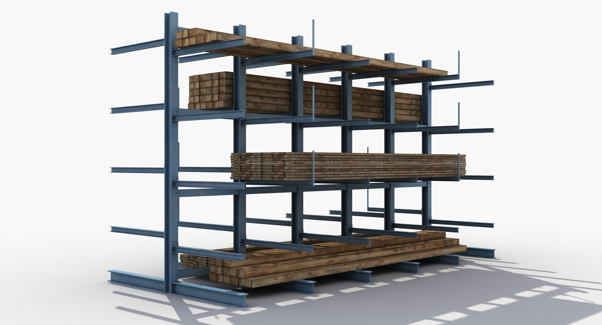 Steel Storage Rack Model - TurboSquid 1354067