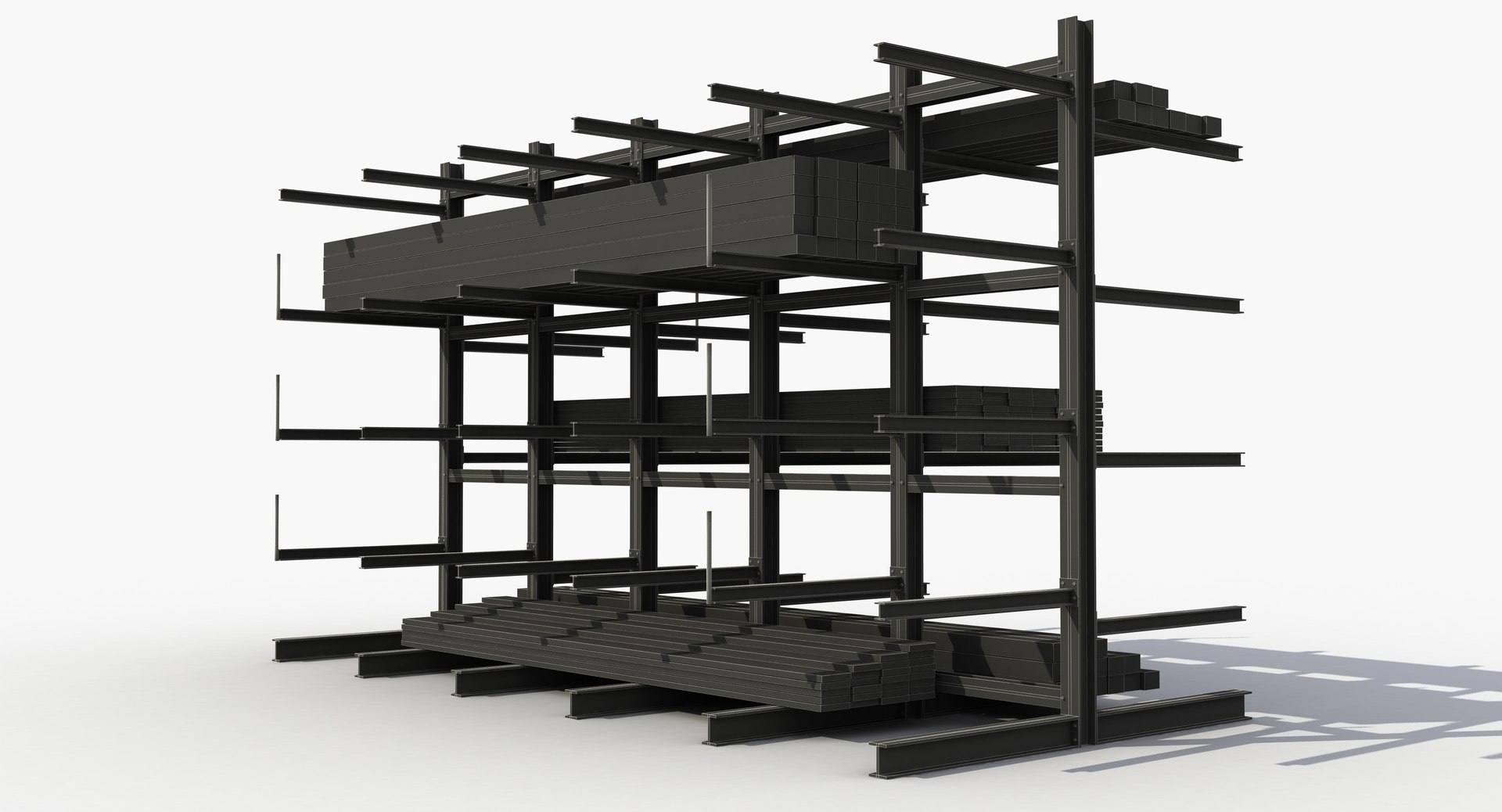 Steel Storage Rack Model - TurboSquid 1354067