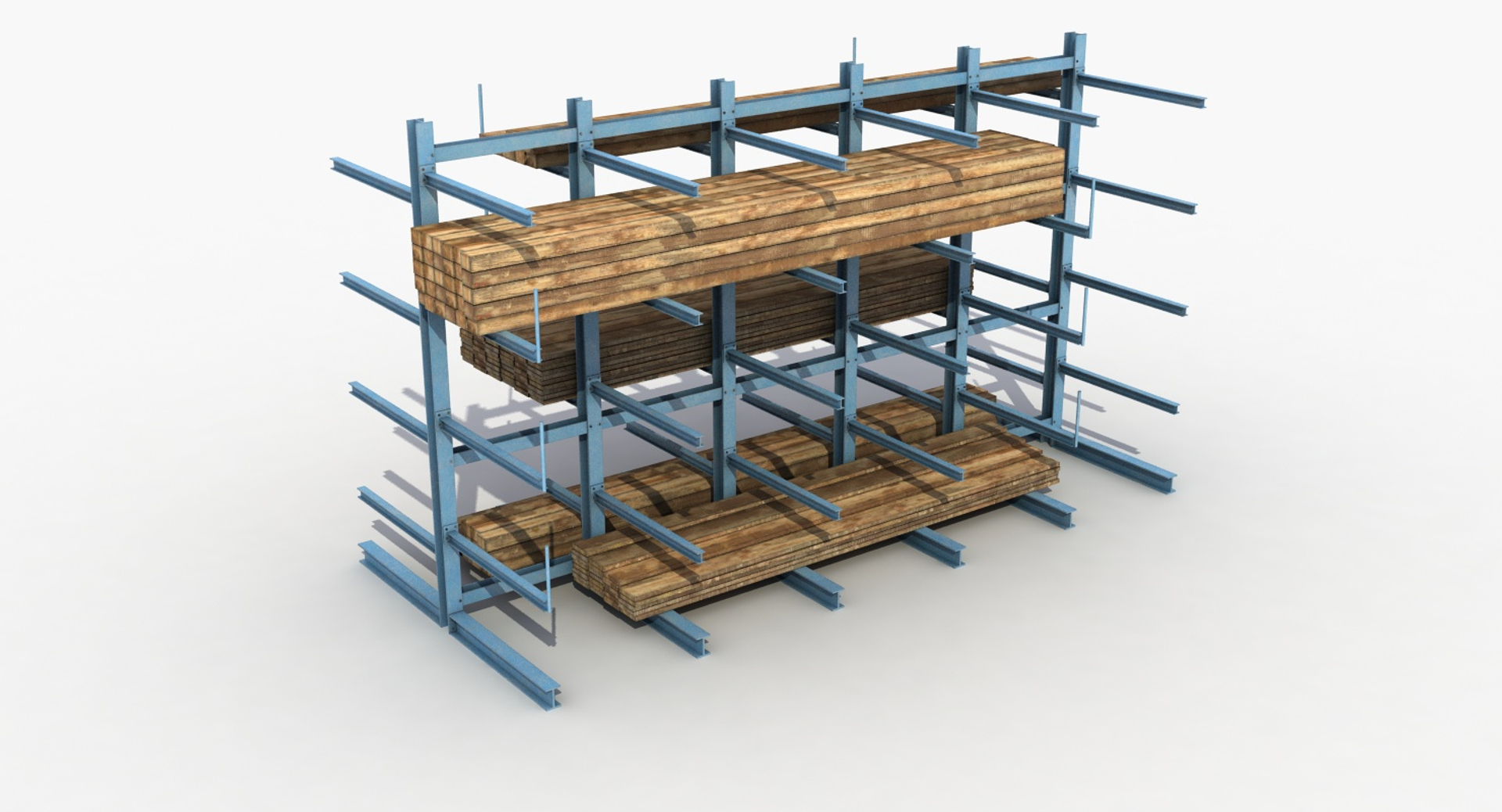 Steel Storage Rack Model - TurboSquid 1354067