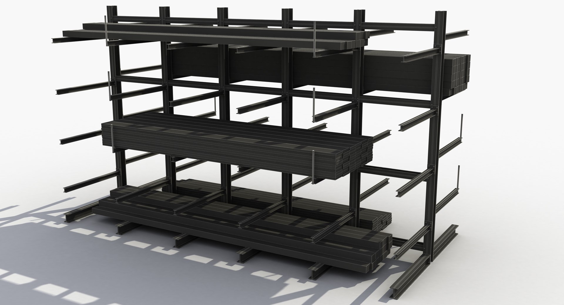 Steel Storage Rack Model - TurboSquid 1354067