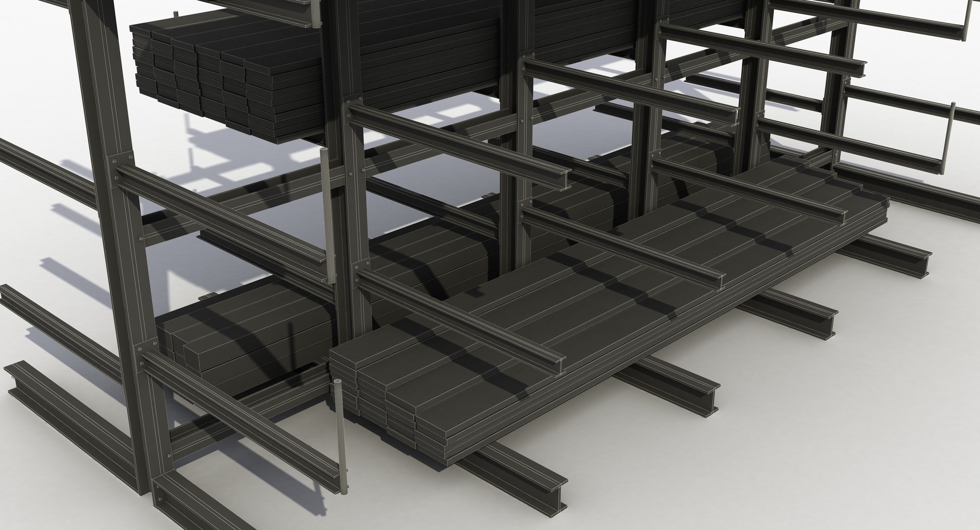 Steel Storage Rack Model - TurboSquid 1354067