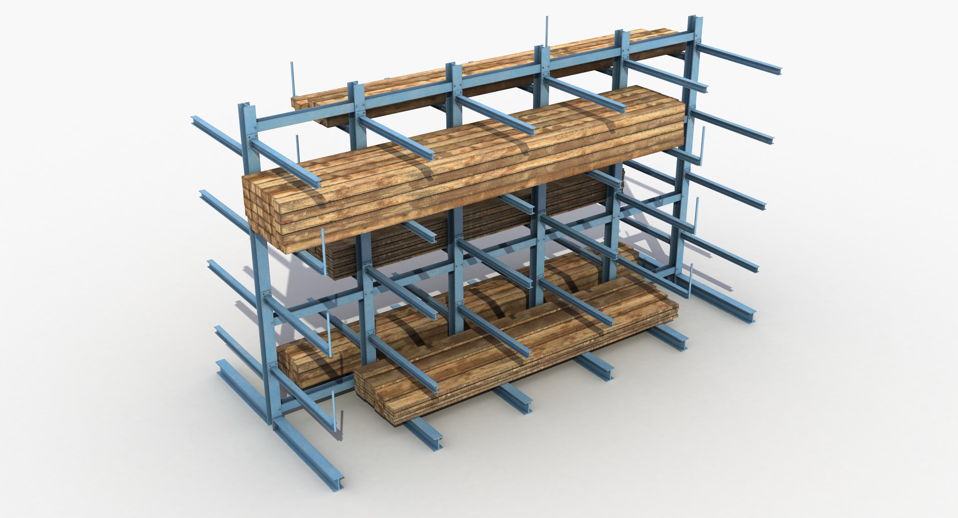 Steel Storage Rack Model - TurboSquid 1354067