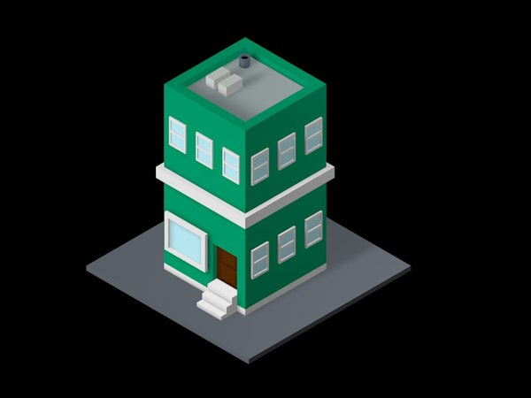 3D isometric building - TurboSquid 1203261