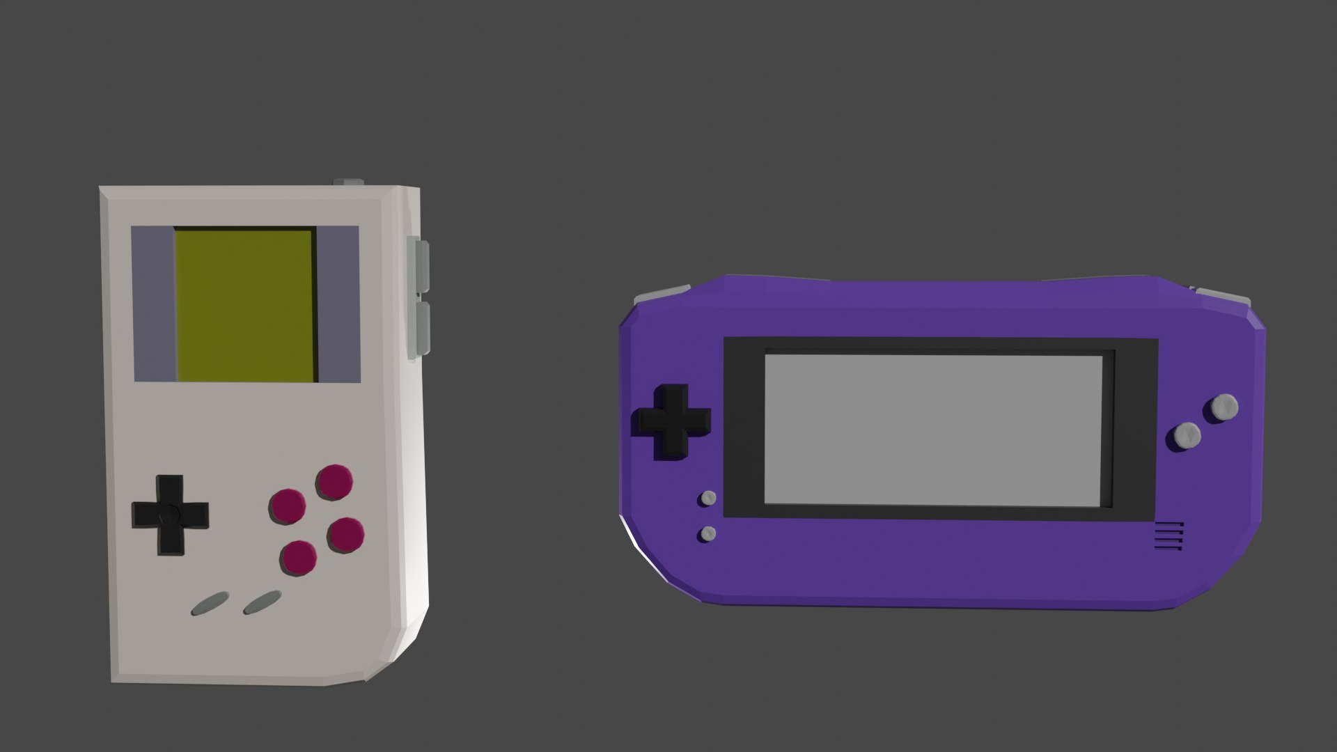 Two simple gameboy models model - TurboSquid 1977450
