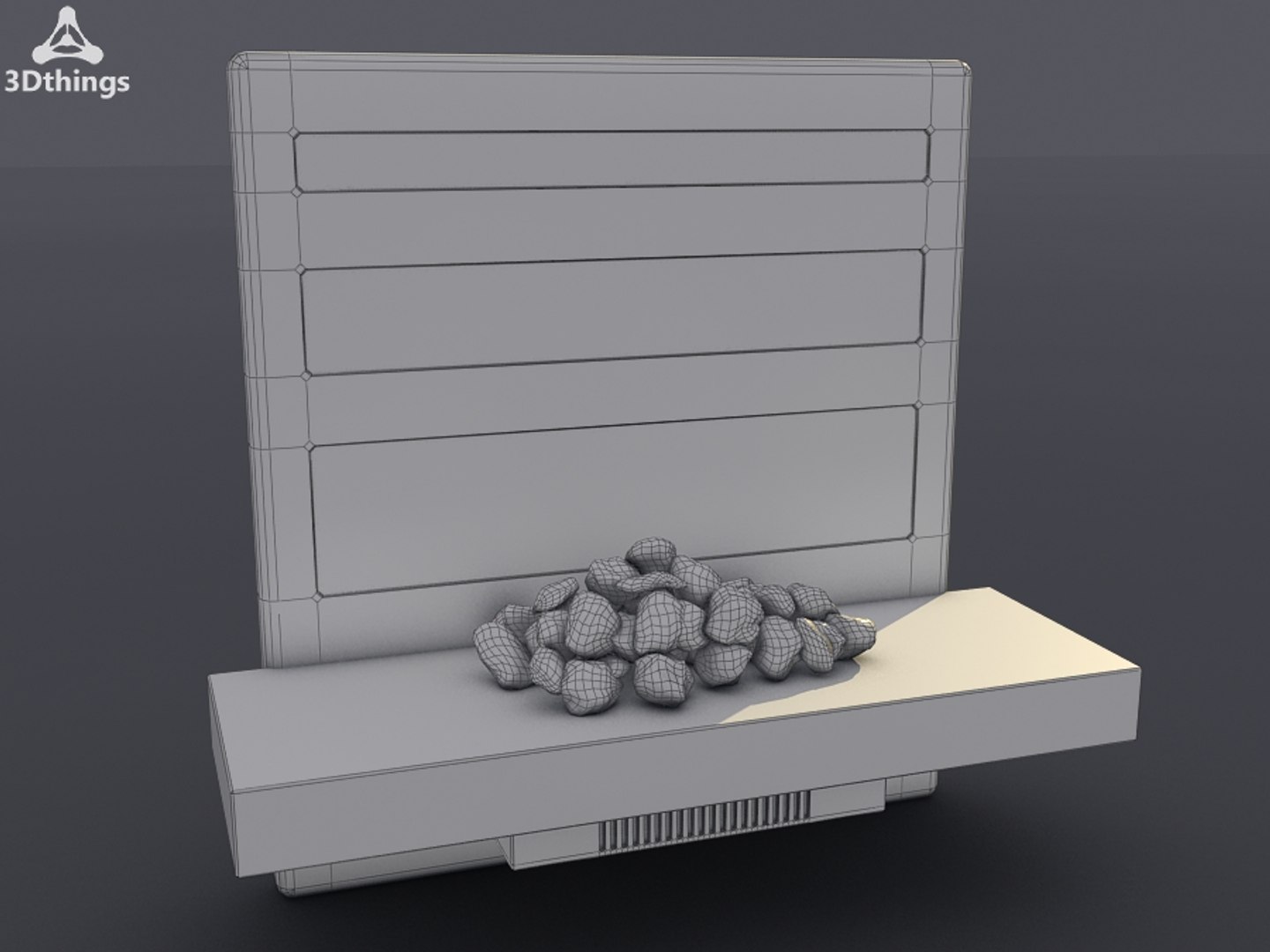 3d model opus electric fireplace