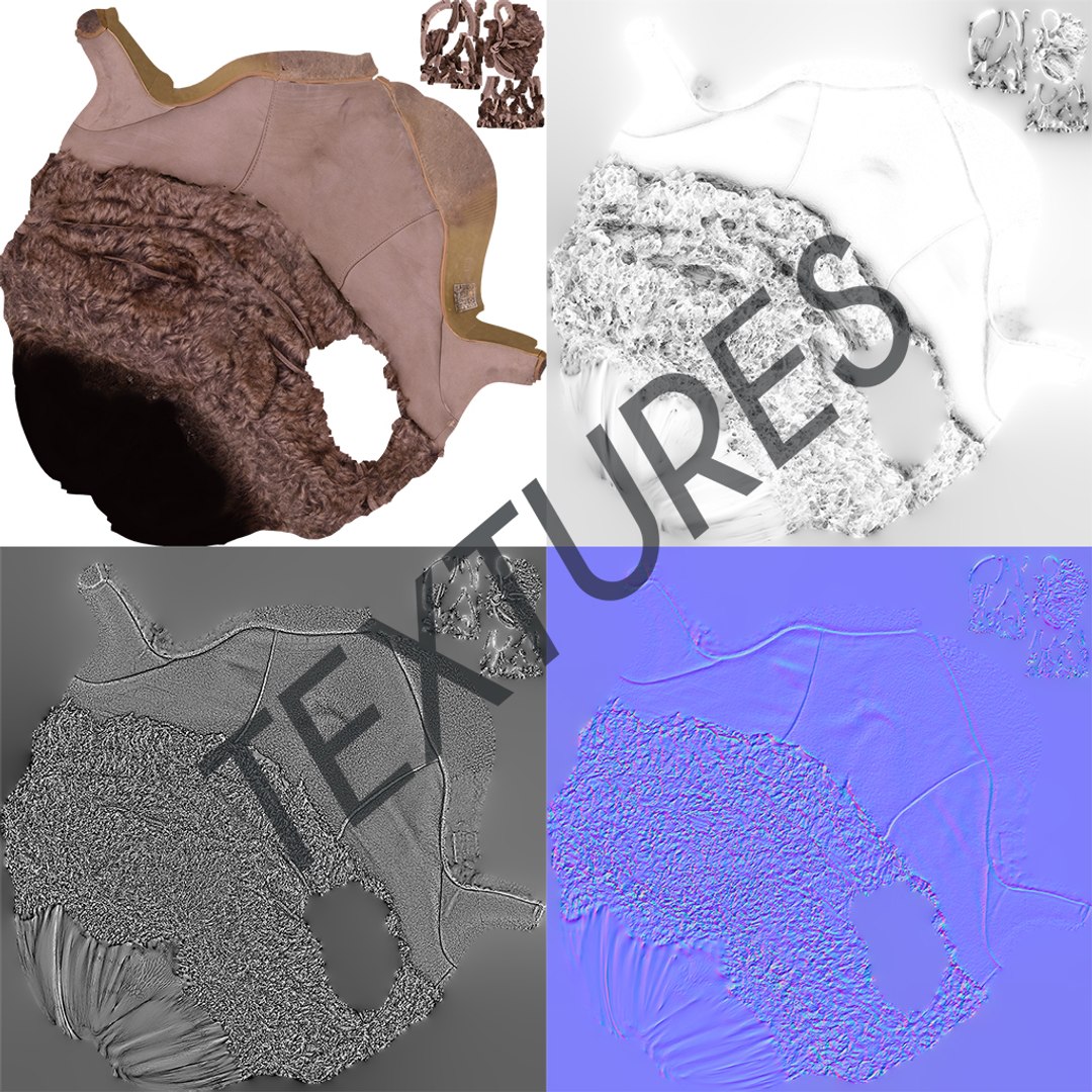 Fur Trim Heel Boots 3D Model - TurboSquid 1509645