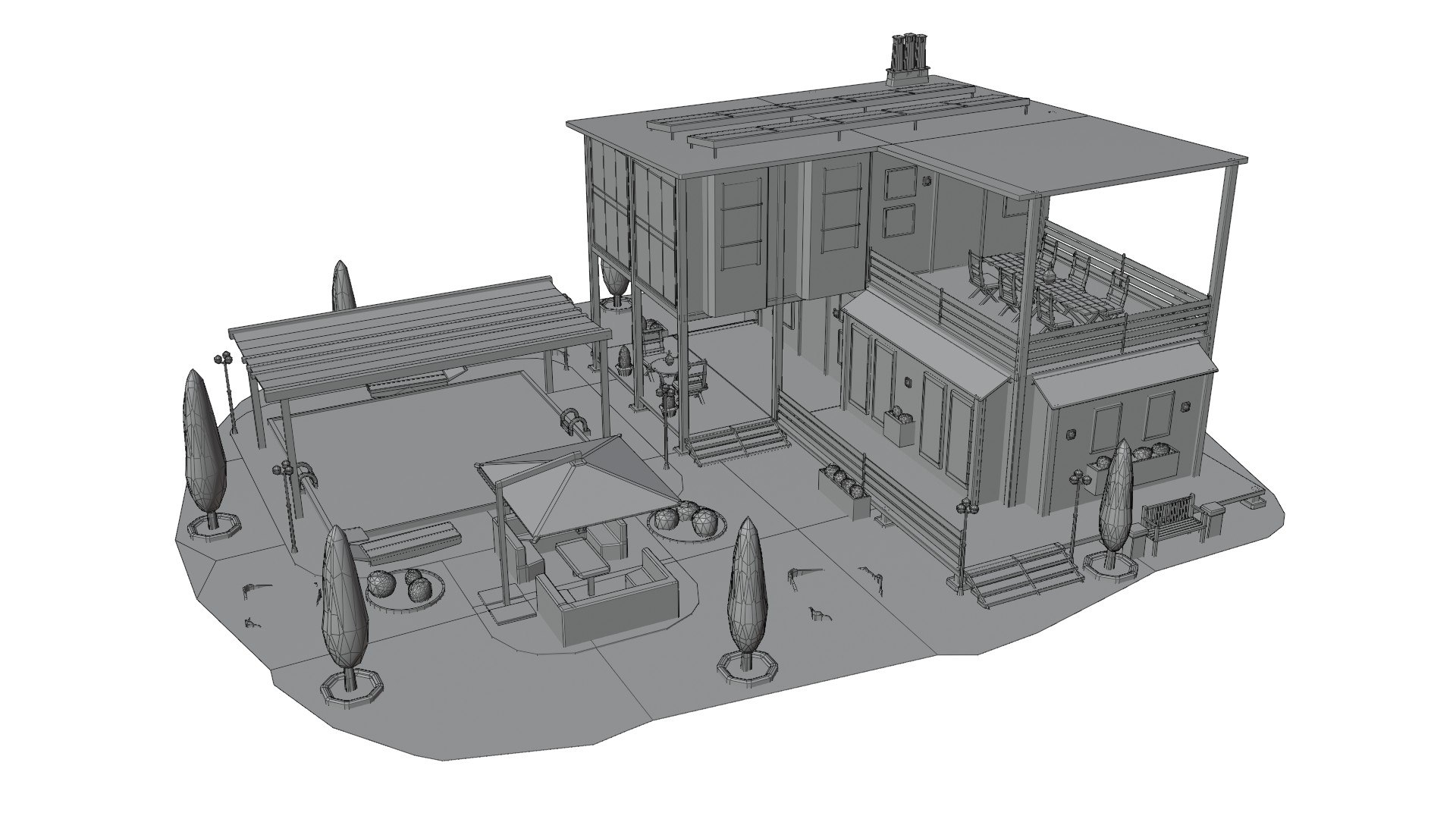 3D model House Collection XL - Low Poly - Textured - TurboSquid 1717874