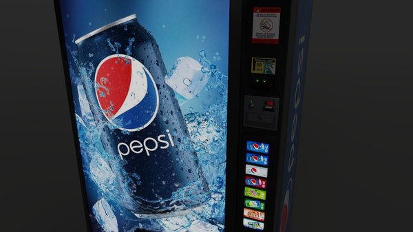 pepsi vending machine 3d obj