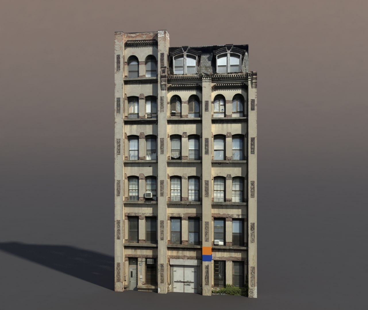 3d building exterior modeled model