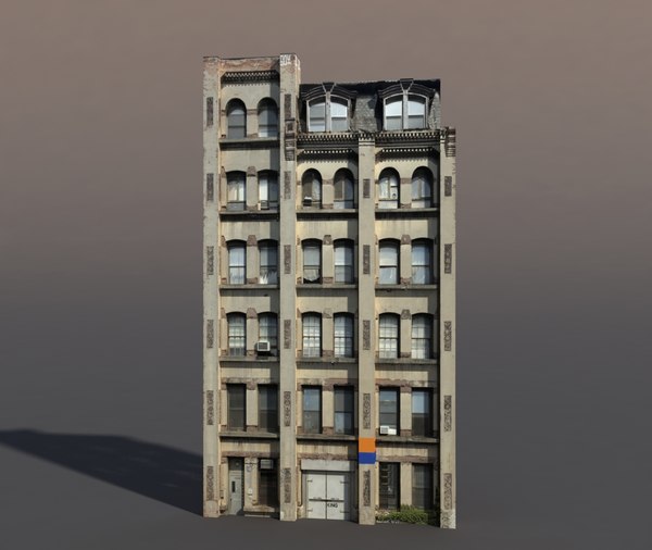 3d building exterior modeled model