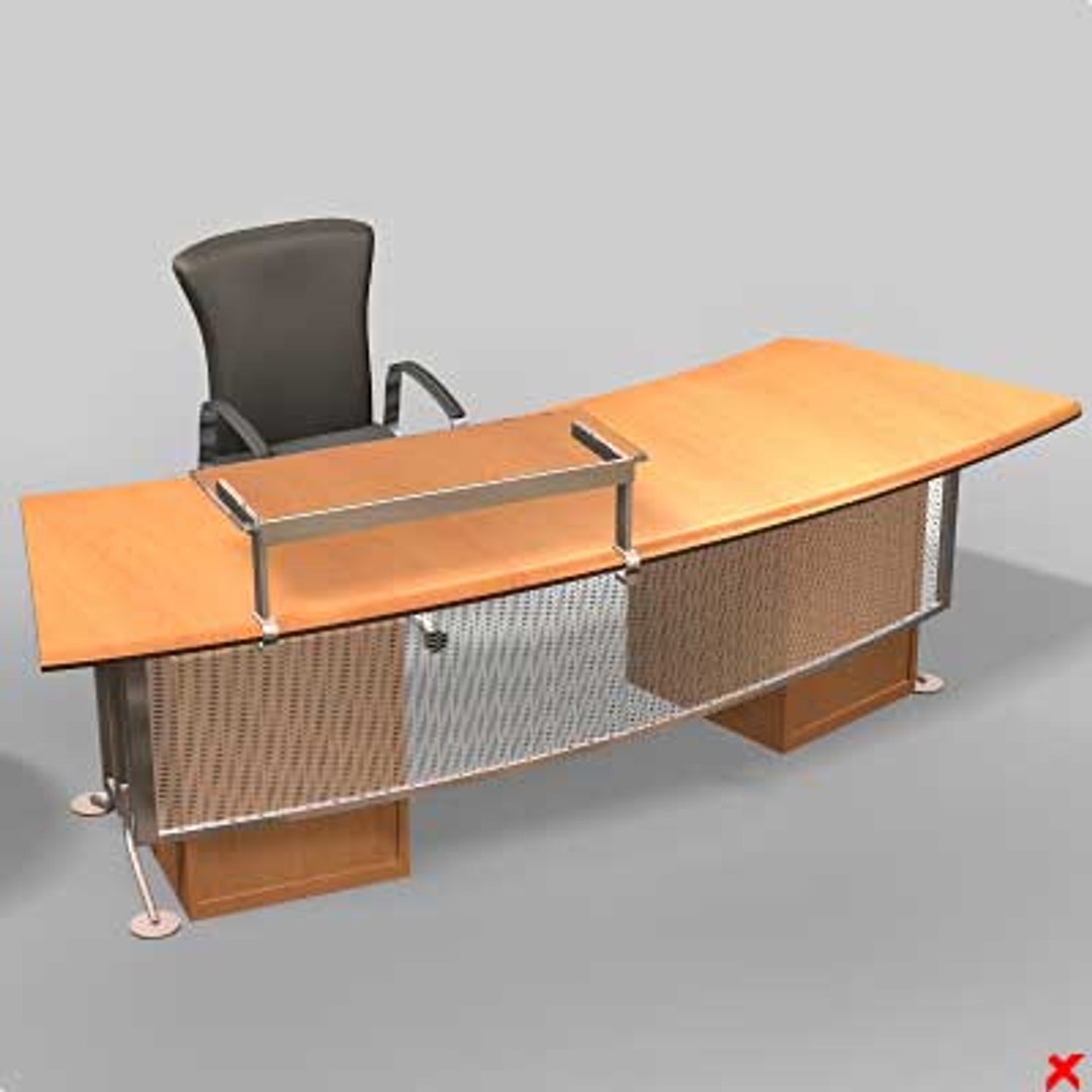3d office table model