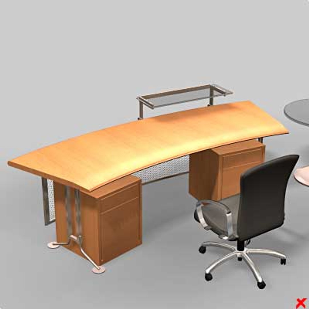 3d office table model