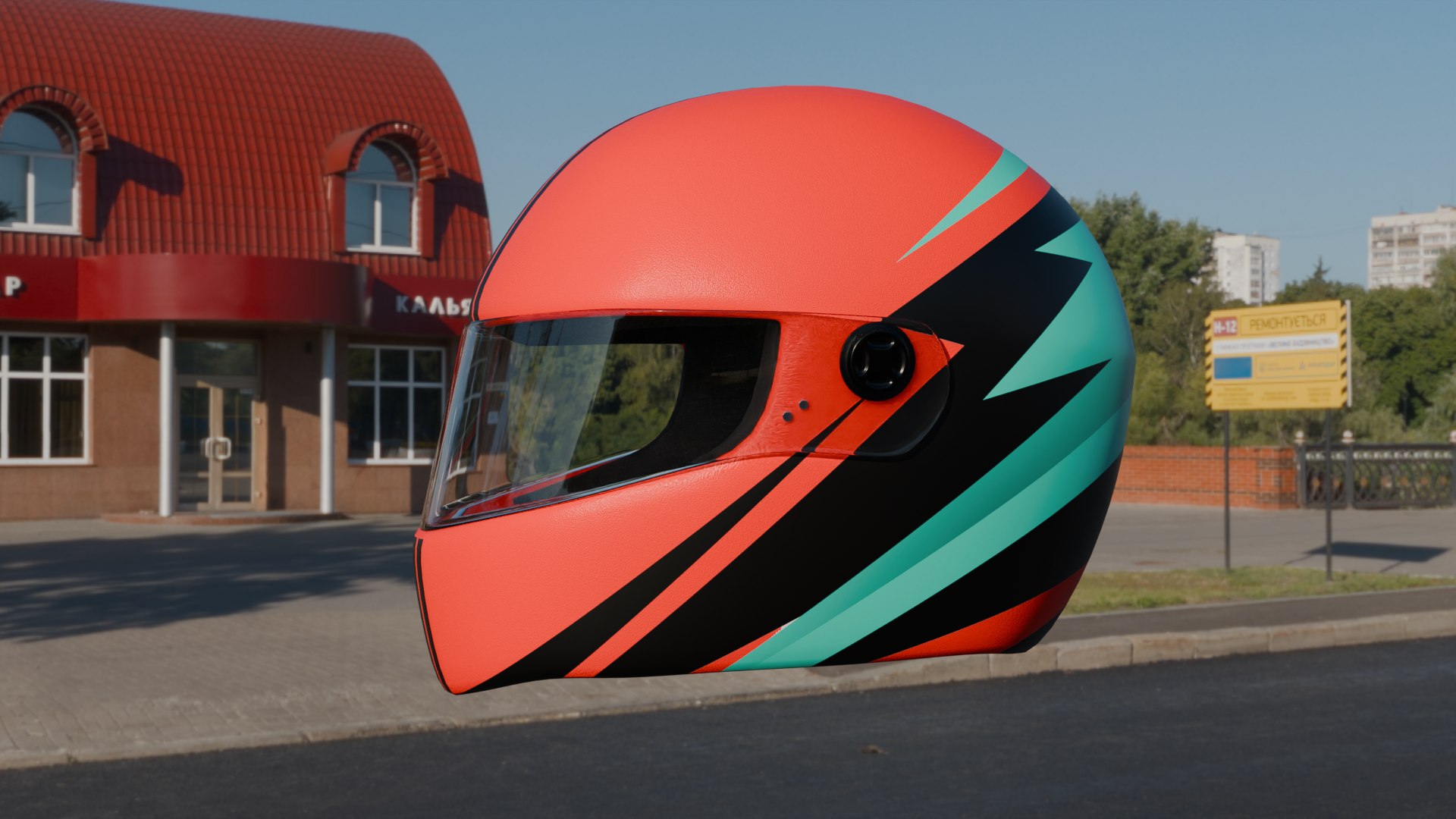 3D Motor Helmet Simple - TurboSquid 2250880