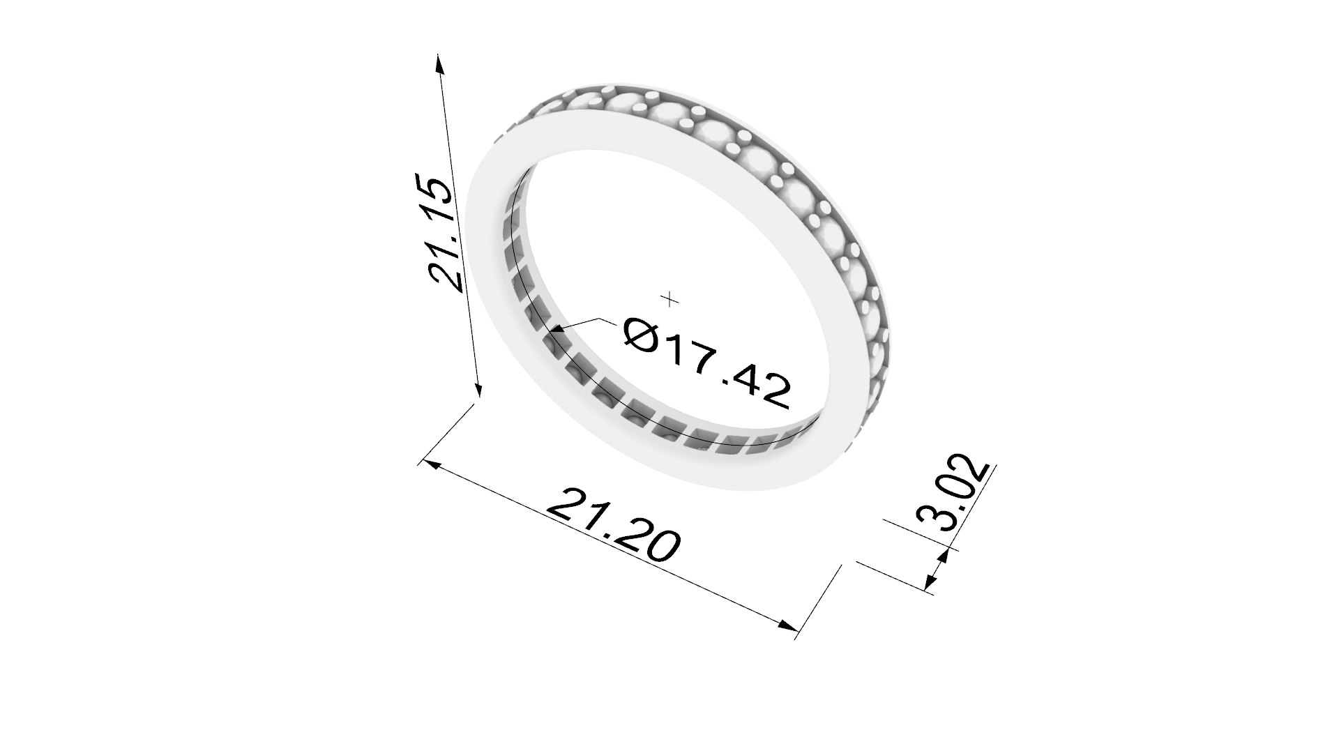 3D Model Eternal Sparkle Channel Set Ring JDBCo - TurboSquid 2345137