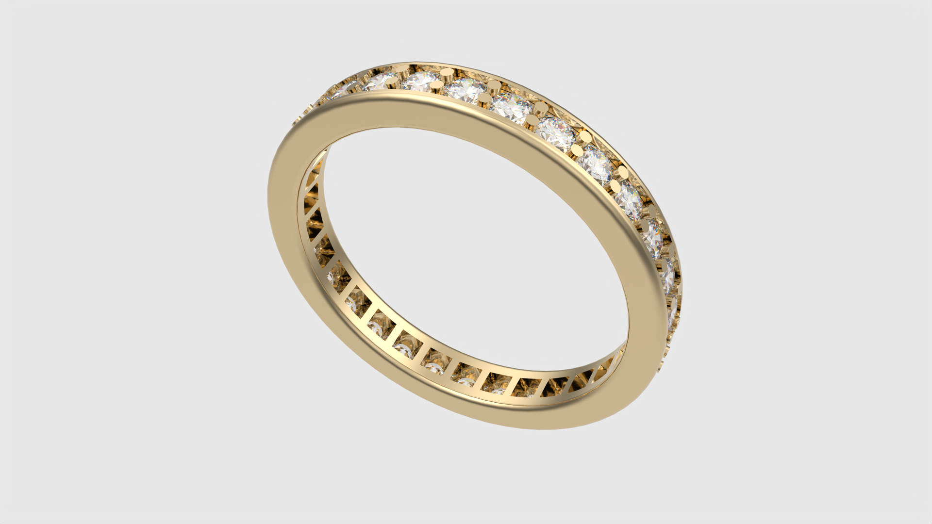 3D Model Eternal Sparkle Channel Set Ring JDBCo - TurboSquid 2345137