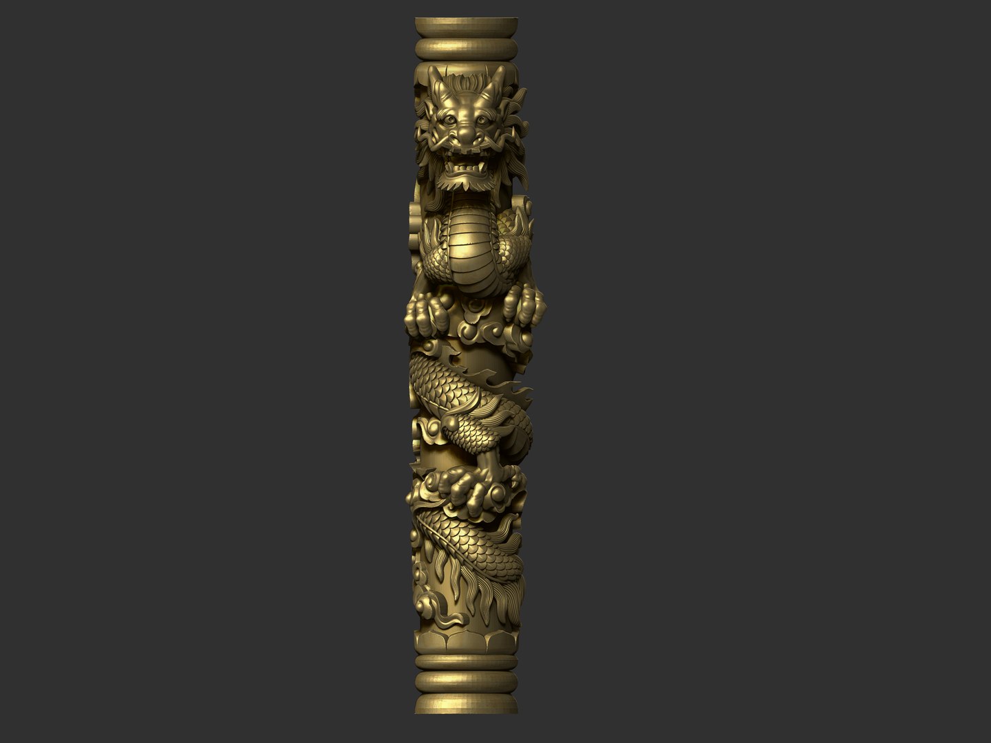 Dragon Pillar 3D - TurboSquid 1884635