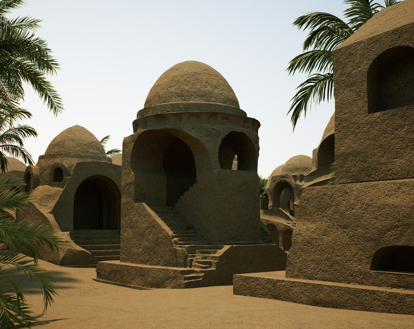 3D MEGA ANCIENT ARCHITECTURE CONCEPT Model - TurboSquid 2383754