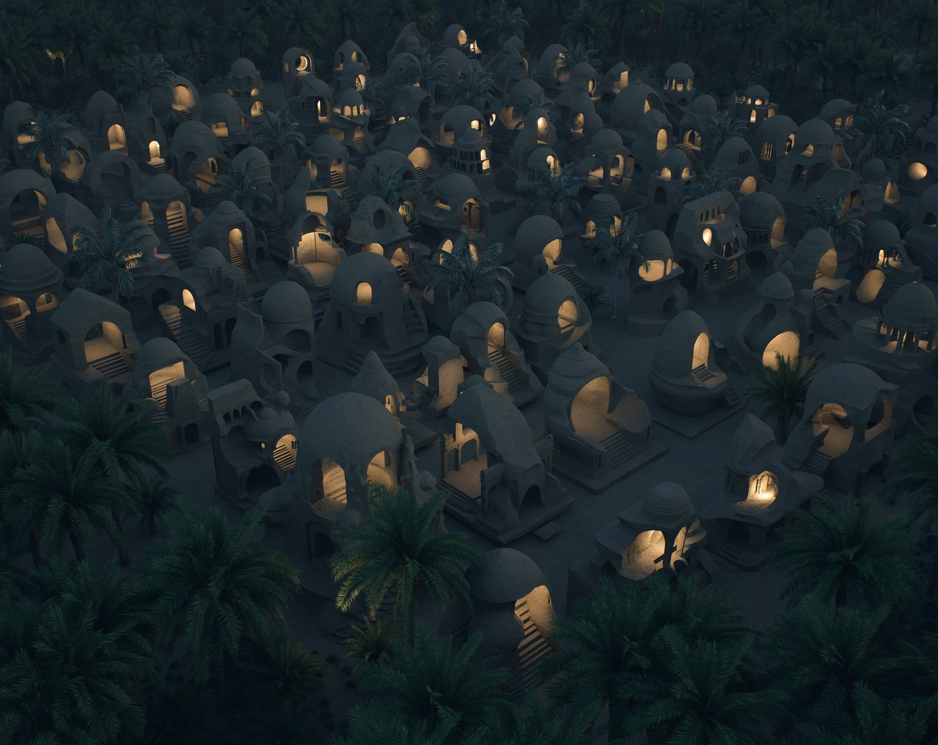 3D MEGA ANCIENT ARCHITECTURE CONCEPT Model - TurboSquid 2383754
