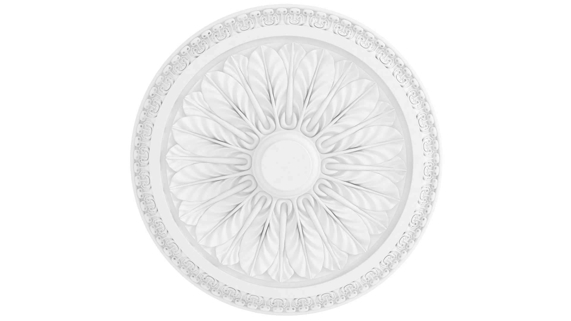 Custom CLASSIC WHITE ROUND CEILING MEDALLION Rosette 3D model ...